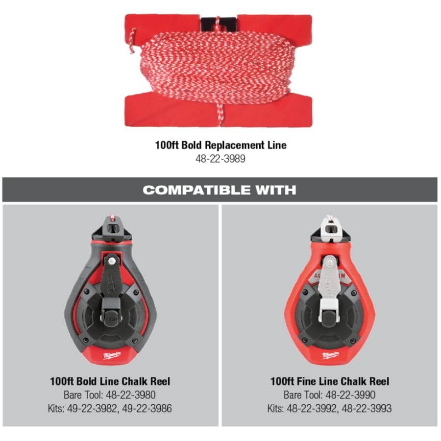 MILWAUKEE 100' Bold Line Chalk Line Refill | Home Hardware