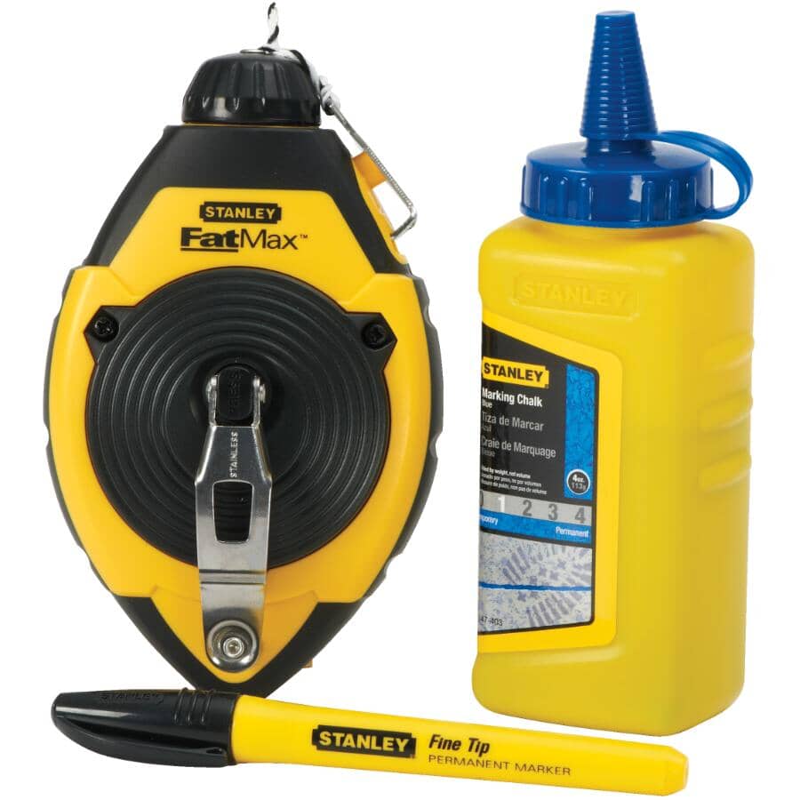 STANLEY 100' Fatmax Chalk Reel, with Refill and Marker | Home Hardware