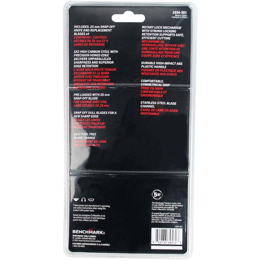 BENCHMARK Snap Off Blade Utility Knife | Home Hardware