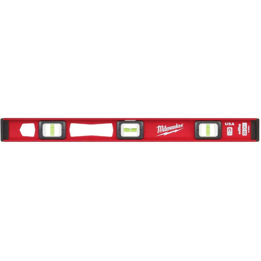 MILWAUKEE 24" 3 Vials Magnetic I Beam Level | Home Hardware