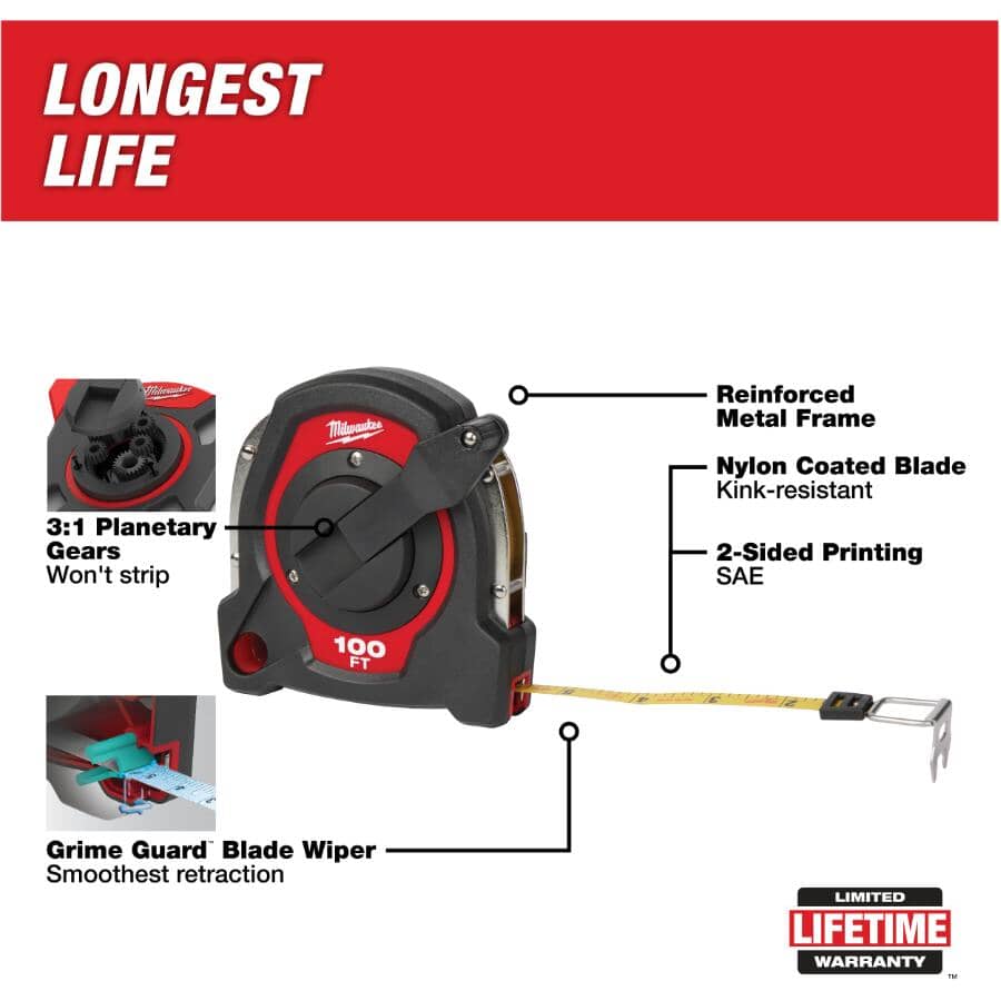 MILWAUKEE 100' Long Reel Tape Measure | Home Hardware