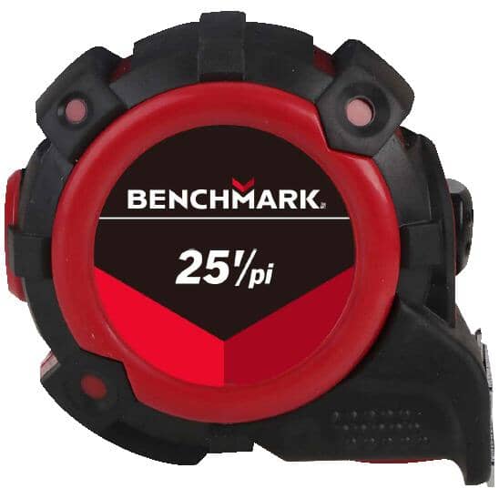 BENCHMARK 1-1/4" x 25' Double Sided Wide Blade Tape Measure | Home Hardware