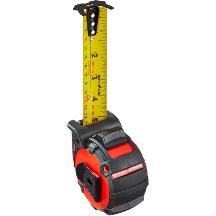 BENCHMARK 1-1/4" x 26'/8 m Double Sided Wide Blade Tape Measure | Home ...