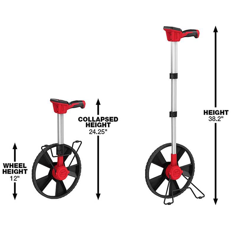 MILWAUKEE 12" Imperial, Metric, & Engineer Digital Walking Measuring ...