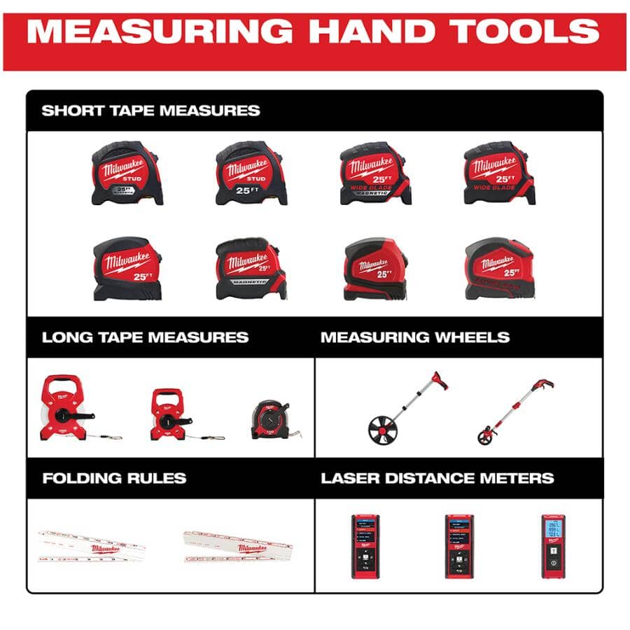 MILWAUKEE 12" Imperial, Metric, & Engineer Digital Walking Measuring ...