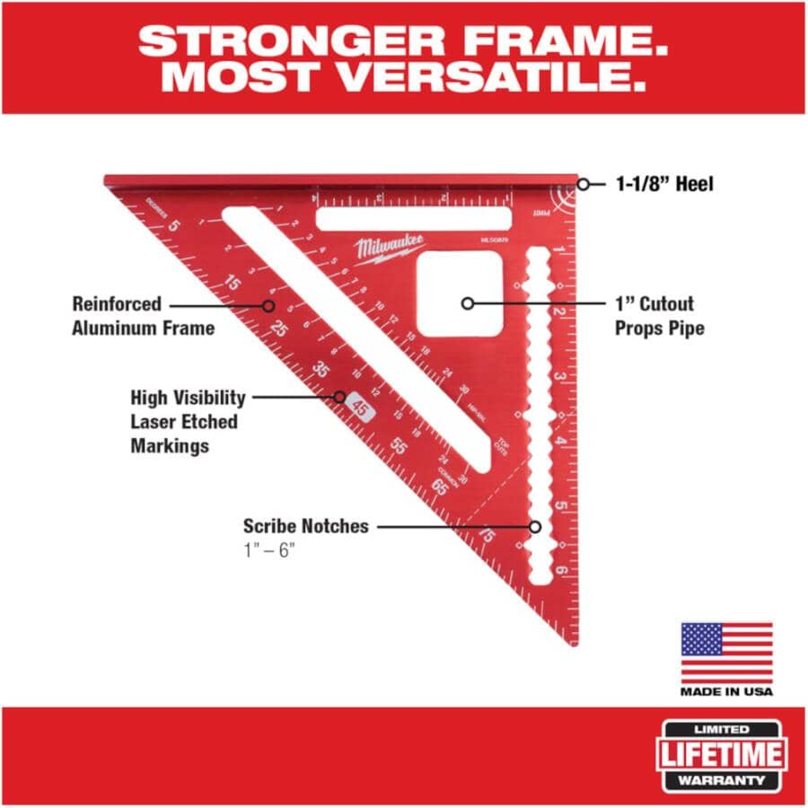 MILWAUKEE 7" Aluminum Rafter Square | Home Hardware