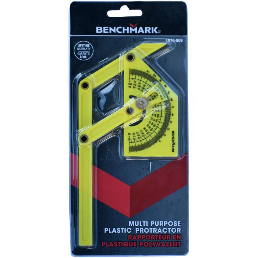 BENCHMARK Multi Purpose Plastic Protractor | Home Hardware