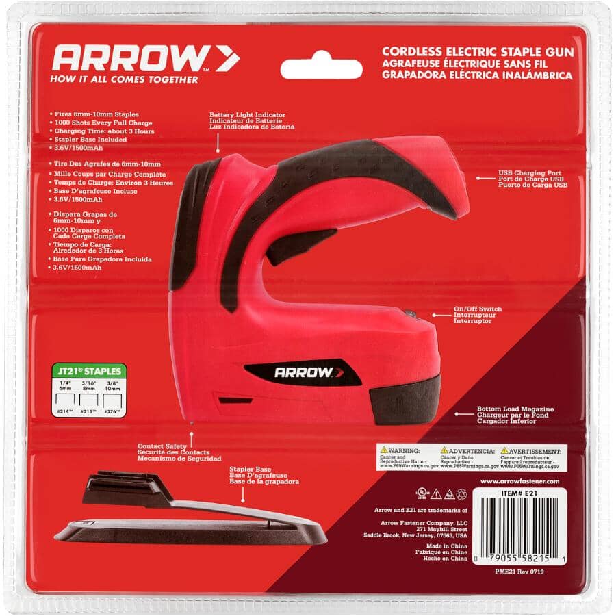 ARROW Electric Cordless Stapler | Home Hardware