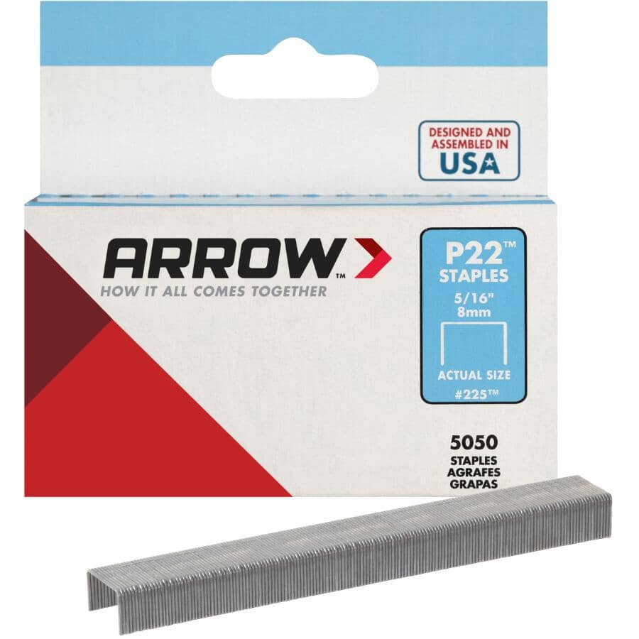ARROW 5050 Pack 5/16" Staples, for P22 Stapler | Home Hardware