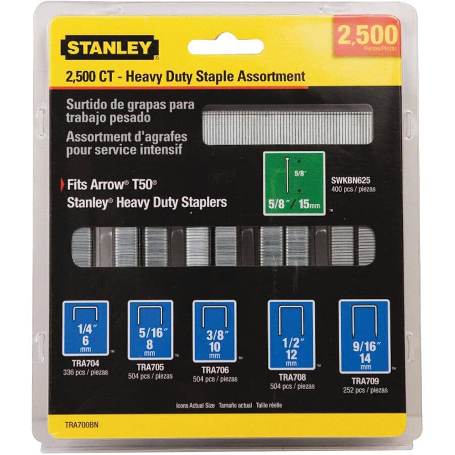 Stanley 2500 Pack Heavy Duty Multi-Pack Staples | Home Hardware