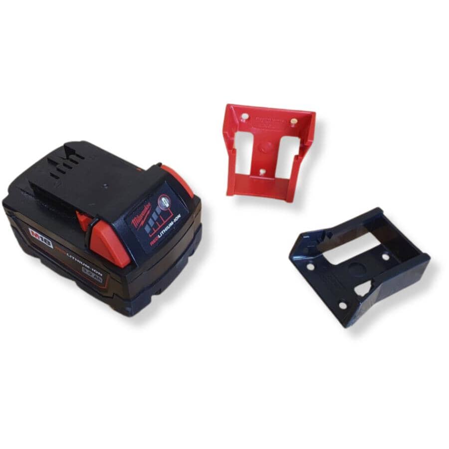 STEALTHMOUNTS Battery Mounts for Milwaukee M18 - Red, 6 Pack | Home ...