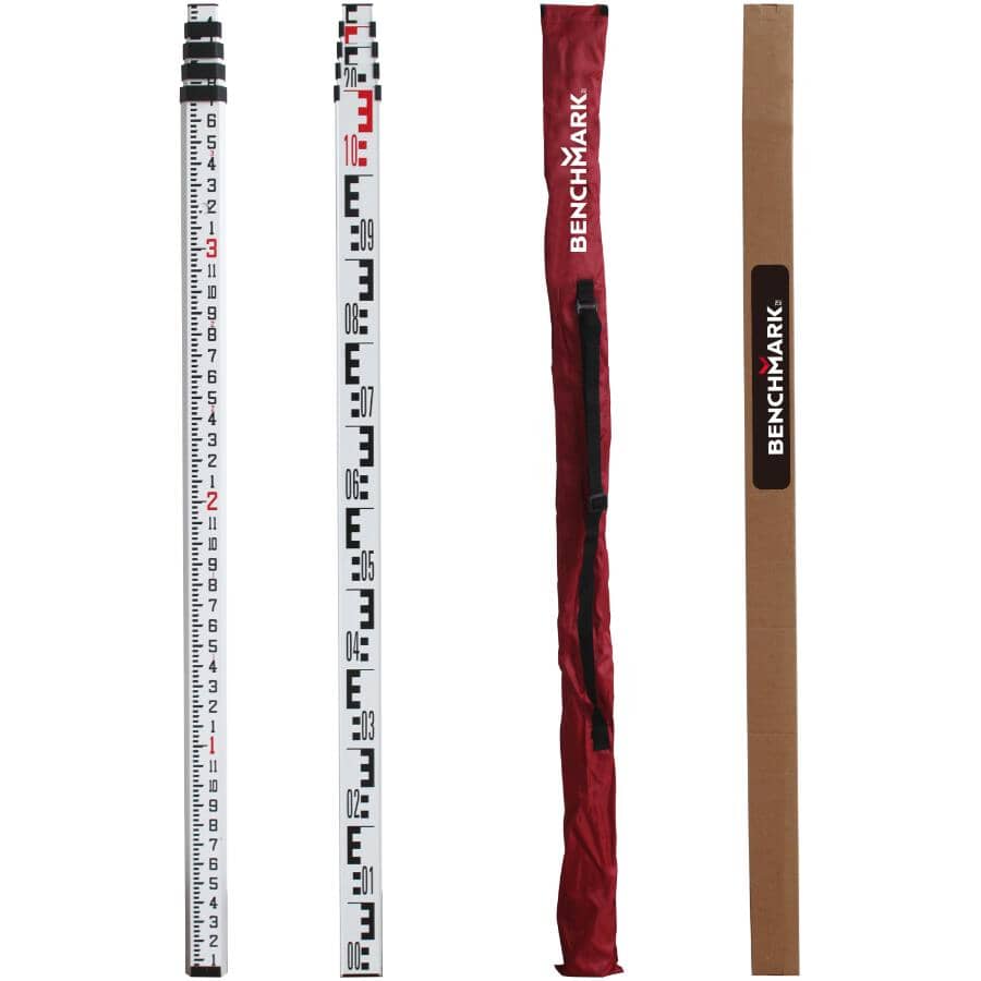 BENCHMARK 5 m / 16' Aluminum Grade Rod | Home Hardware