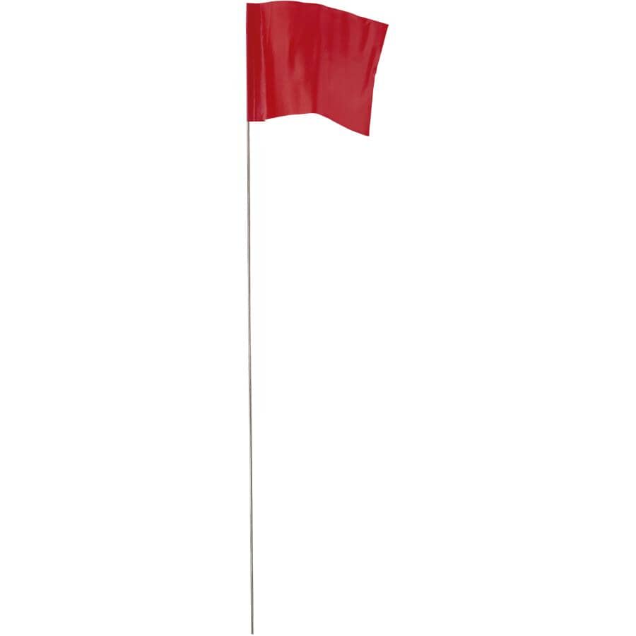 EMPIRE Red Stake Flags - 100 Pack | Home Hardware
