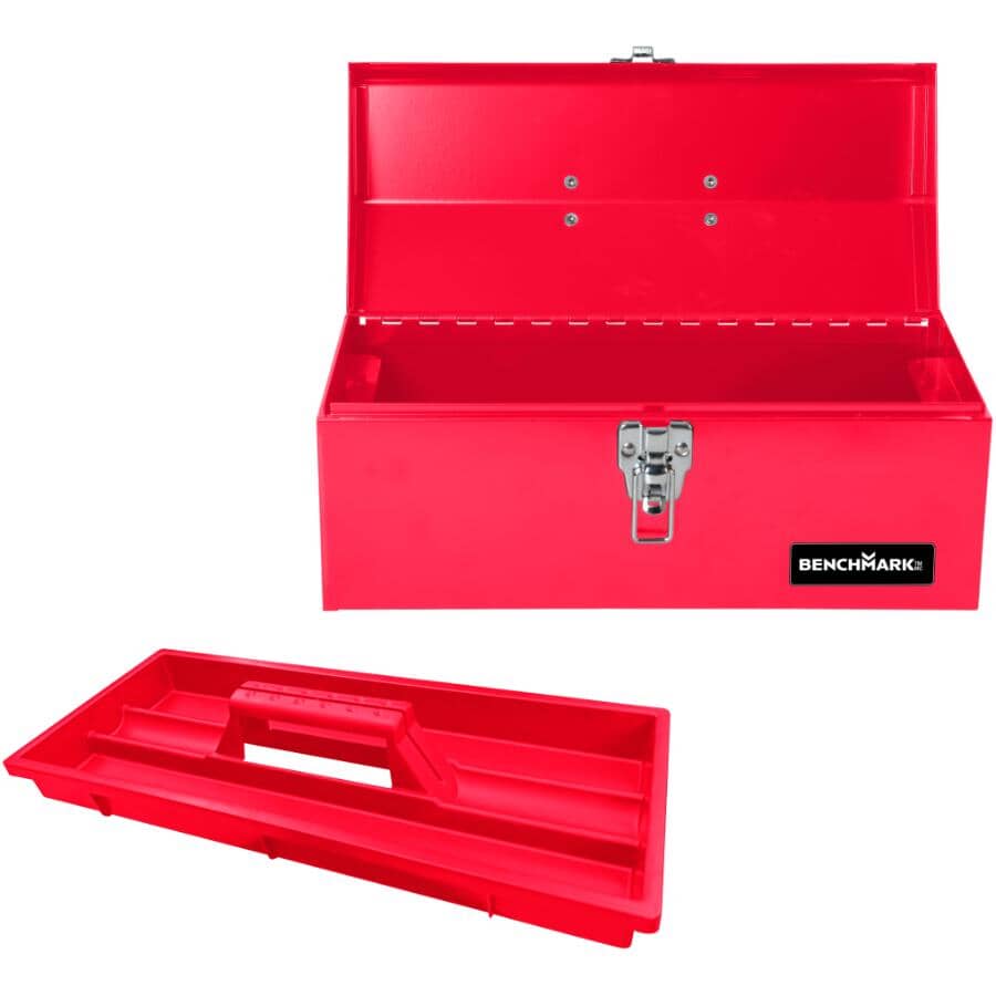 BENCHMARK 16" x 7" x 7.5" Tool Box, with Tray | Home Hardware