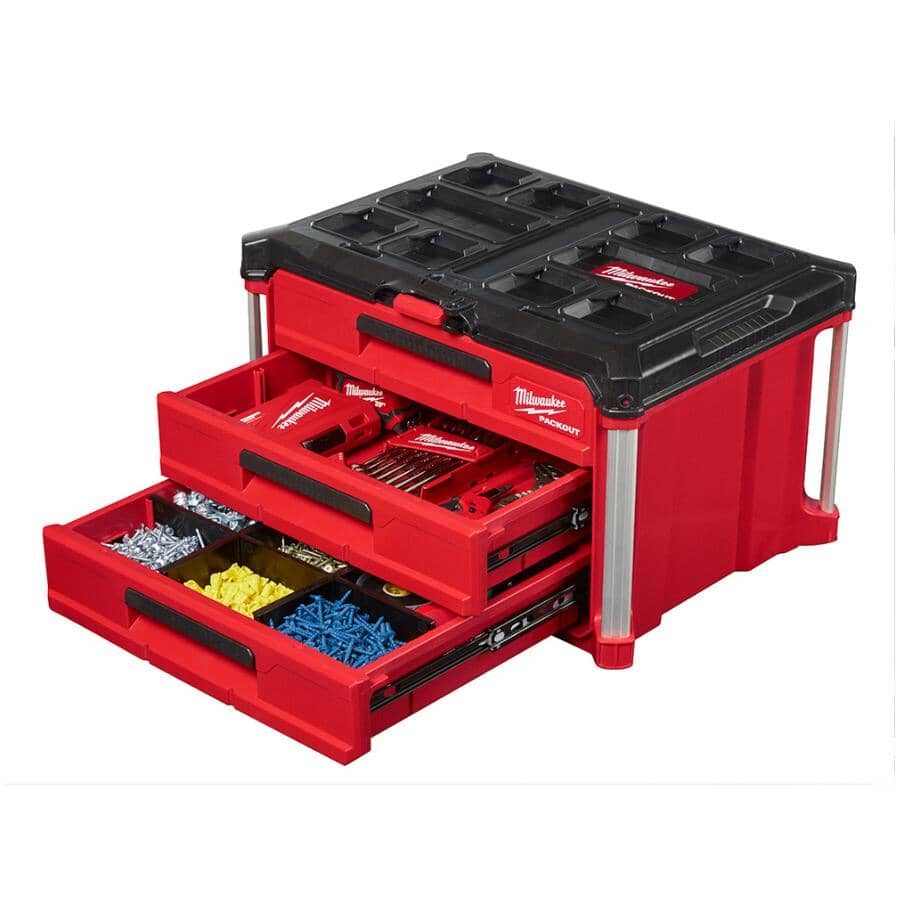 MILWAUKEE Packout 3 Drawer Tool Box | Home Hardware