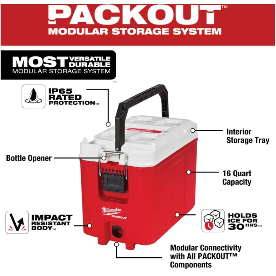 MILWAUKEE Packout Compact Cooler - 16 qt | Home Hardware