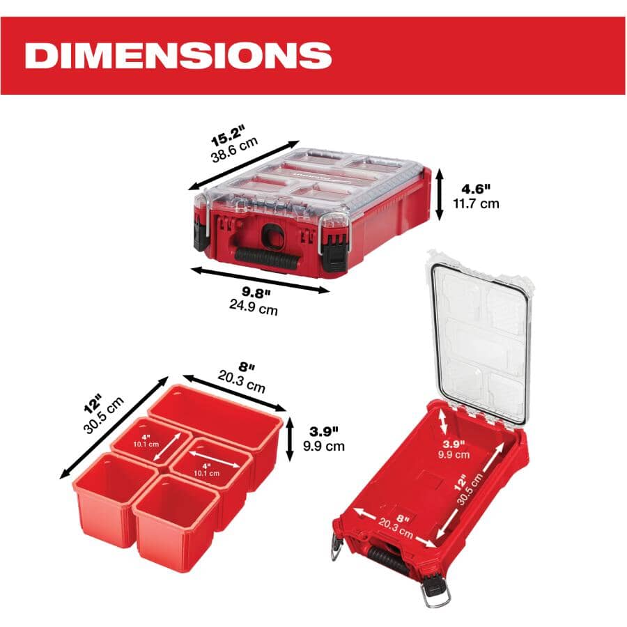 MILWAUKEE Packout 5 Compartment Part Organizer | Home Hardware