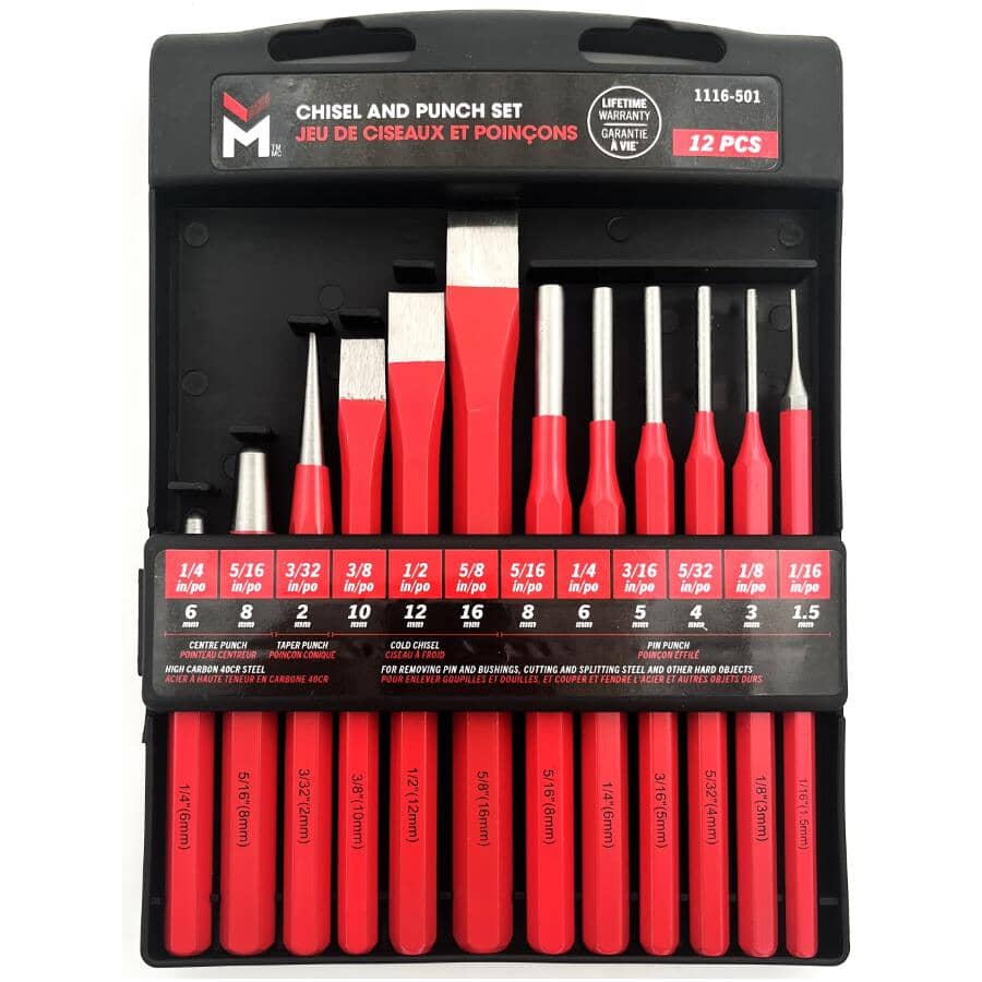 BENCHMARK Chisel & Punch Set - 12 Piece | Home Hardware