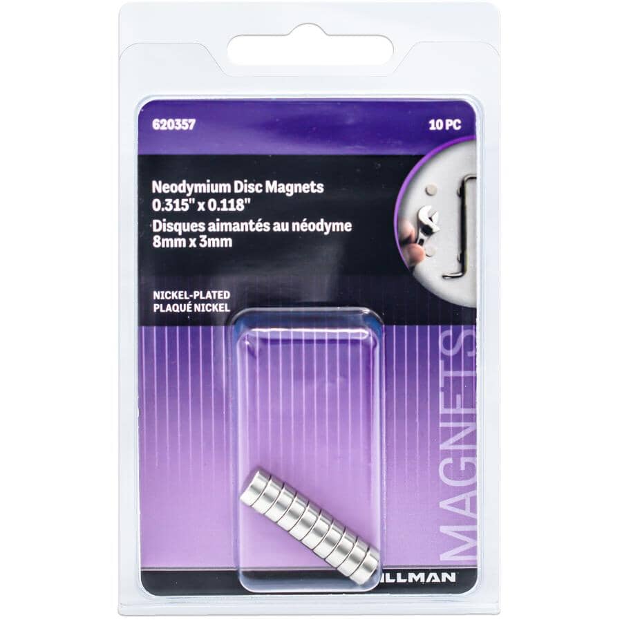 HILLMAN 10 Piece .3" Neodymium Disc Magnets | Home Hardware