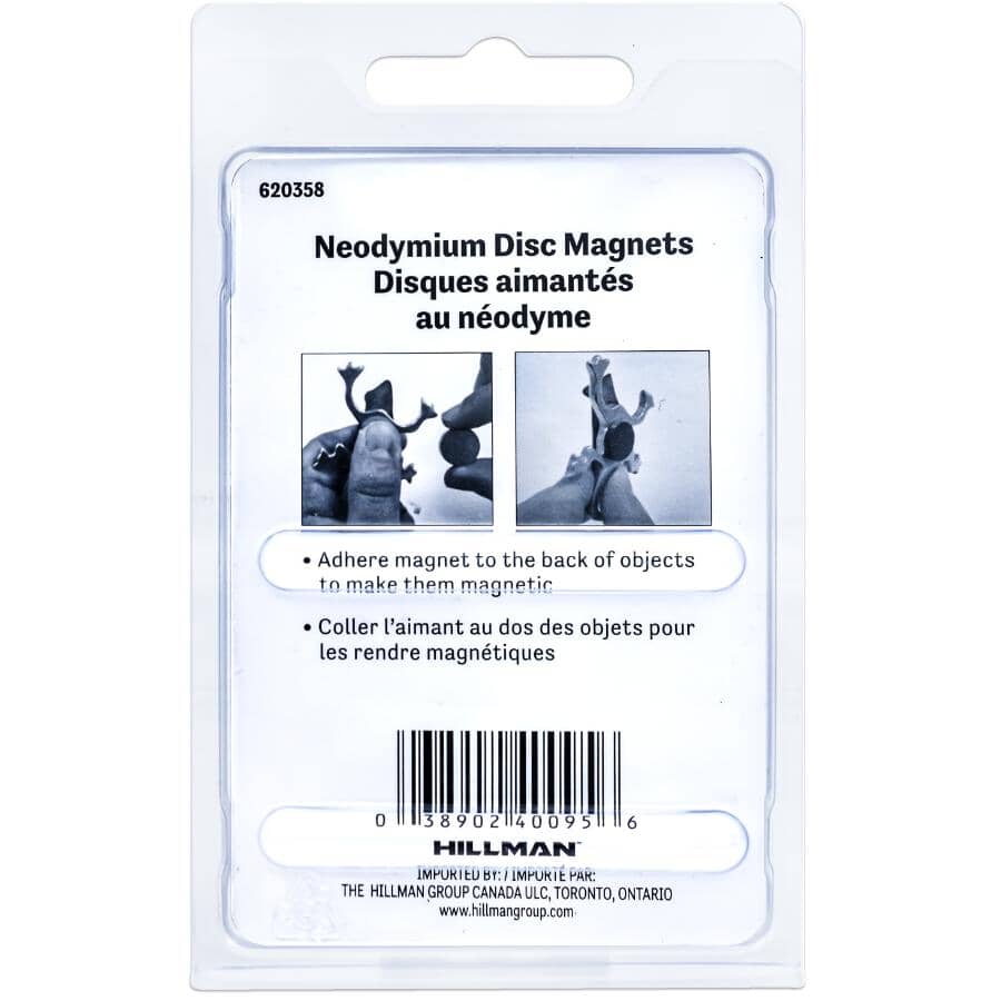 HILLMAN 6 Piece .47" Neodymium Disc Magnets | Home Hardware