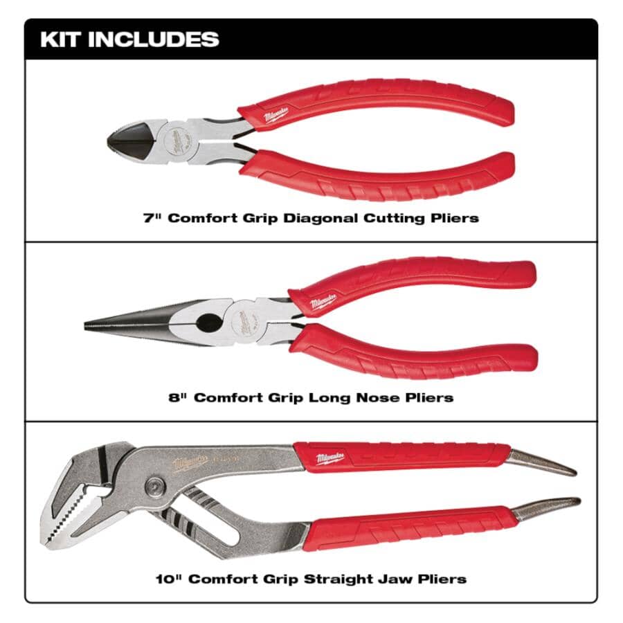 MILWAUKEE Comfort Grip Pliers Set | Home Hardware