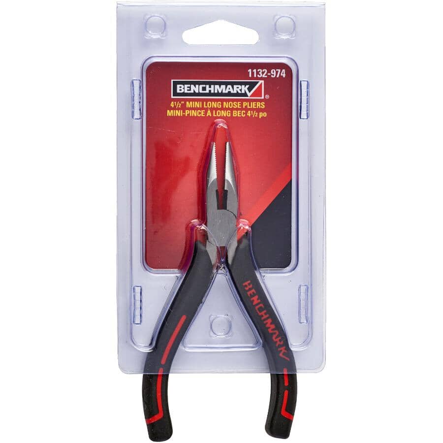 BENCHMARK 4.5" Mini Long Nose Pliers | Home Hardware