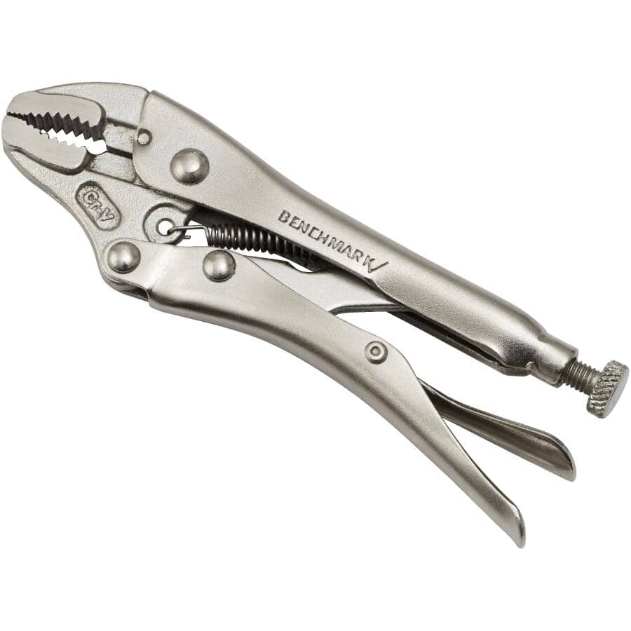 BENCHMARK 5" Locking Curved Jaw Pliers, with Wire Cutter | Home Hardware