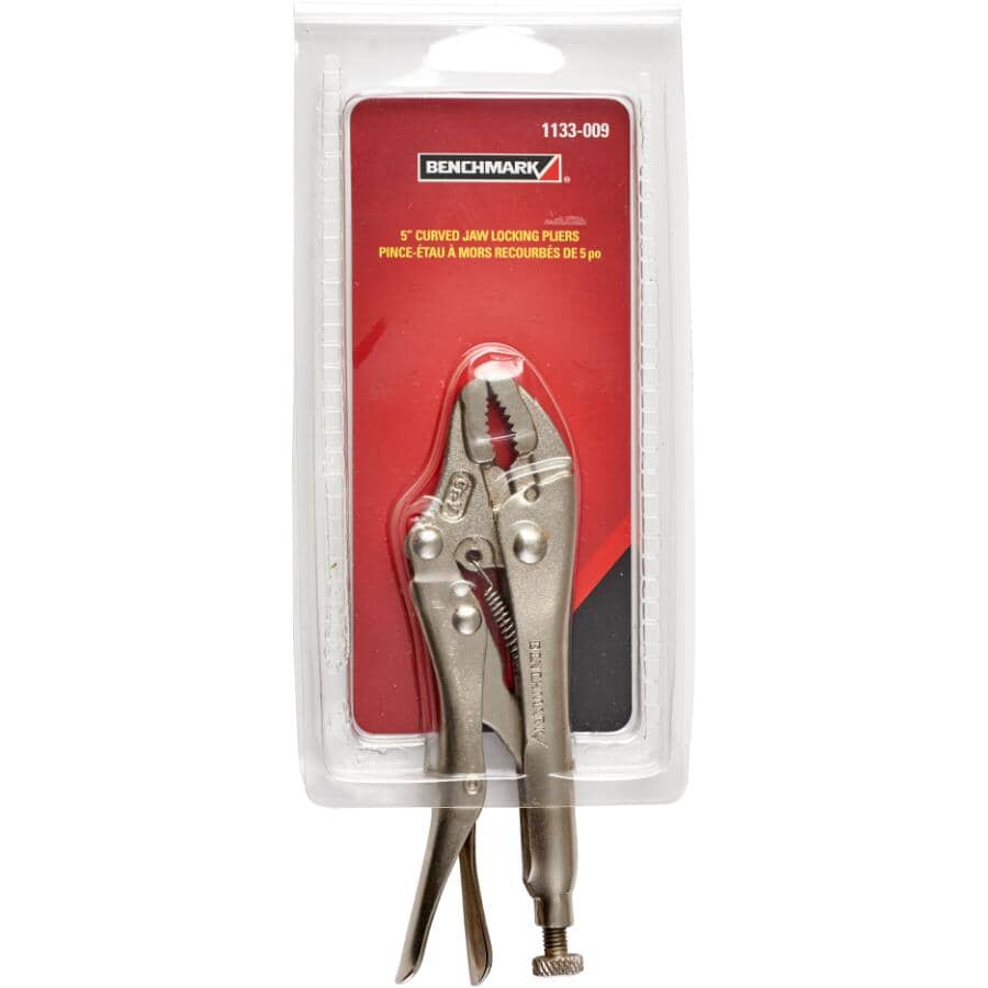 BENCHMARK 5" Locking Curved Jaw Pliers, with Wire Cutter | Home Hardware