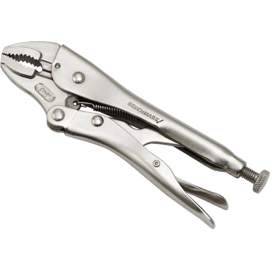 BENCHMARK 7" Locking Curved Jaw Pliers, with Wire Cutter | Home Hardware