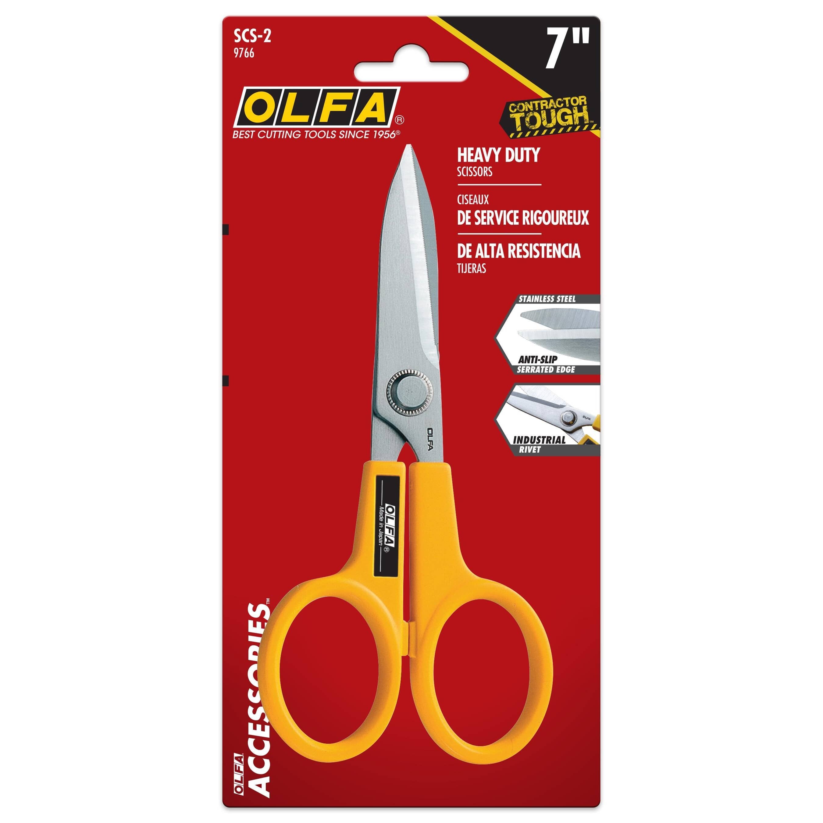 OLFA 7" Heavy Duty Serrated Edge Stainless Steel Scissor | Home Hardware