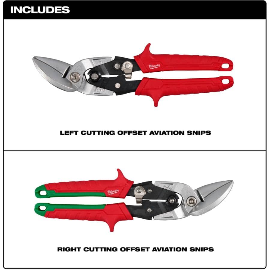 MILWAUKEE Aviation Tin Snip Set - 2 Piece | Home Hardware