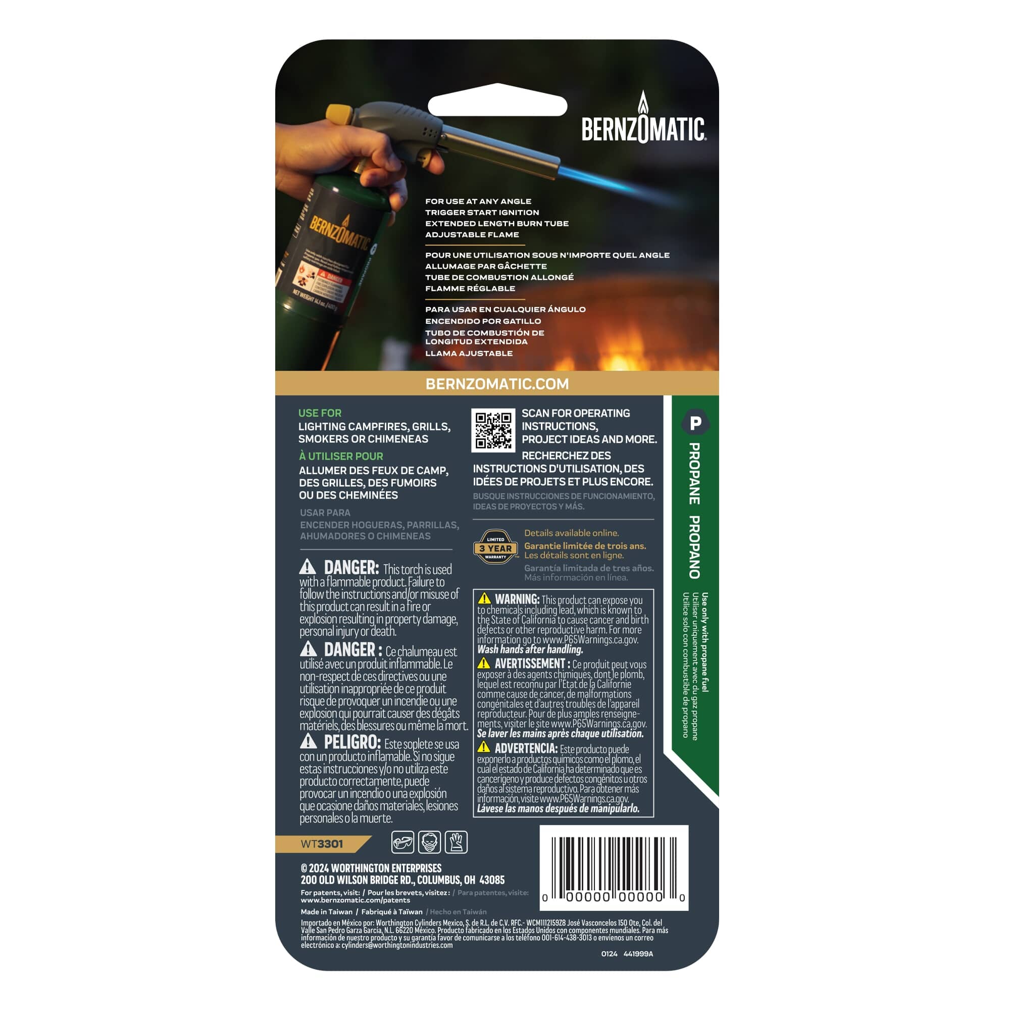 BERNZOMATIC Quickfire Torch | Home Hardware