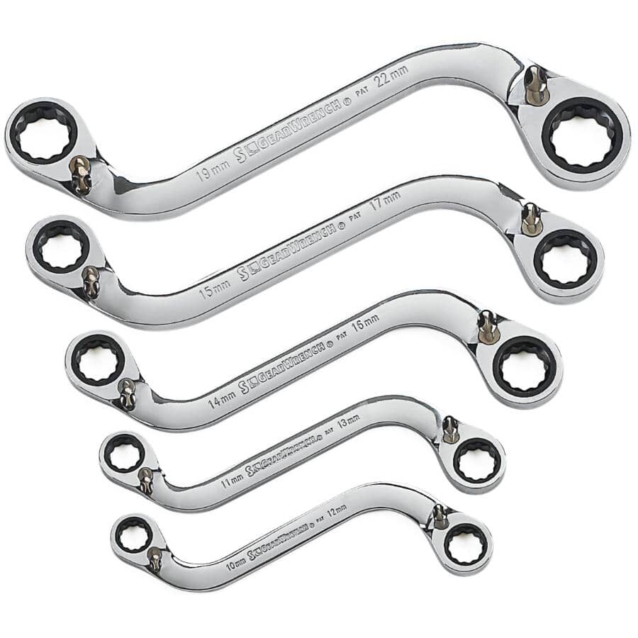 GEARWRENCH Metric Reversible Ratcheting S-Shape Wrench Set | Home Hardware