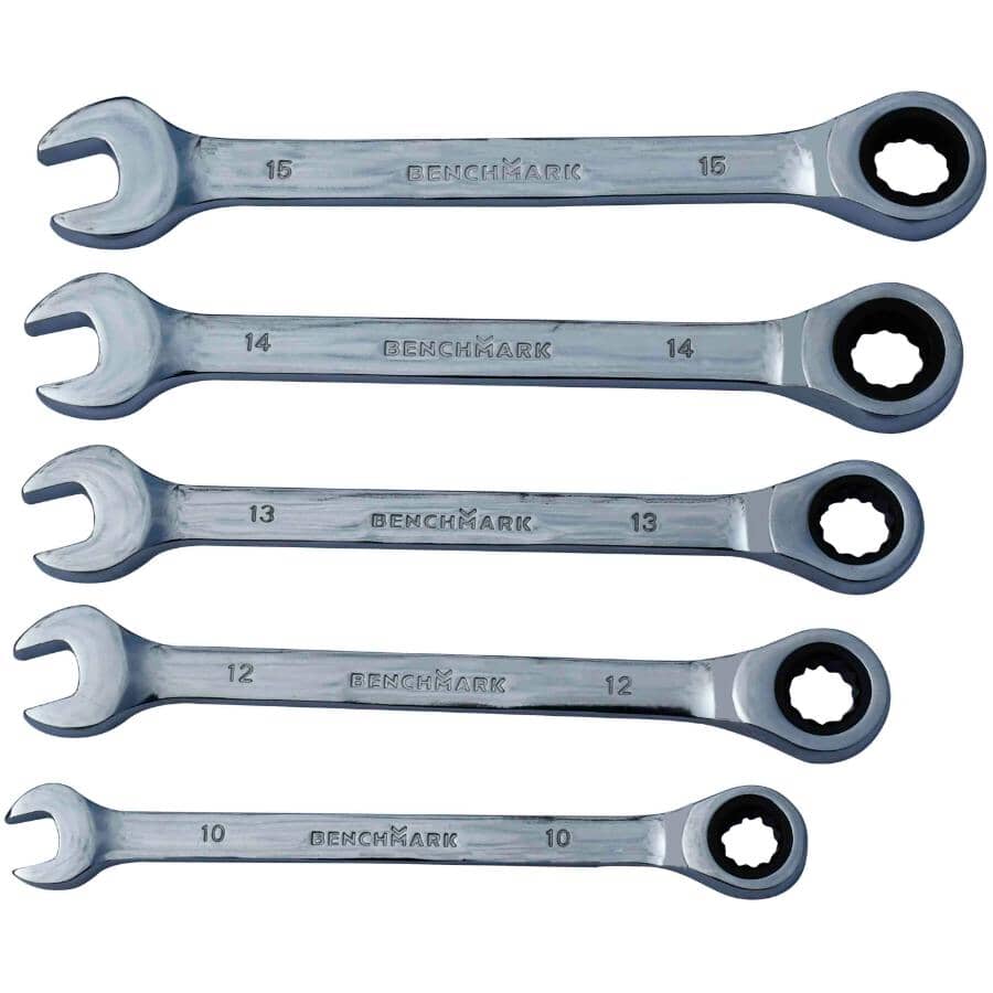 BENCHMARK 10 mm to 15 mm Metric Ratchet Wrench Set | Home Hardware