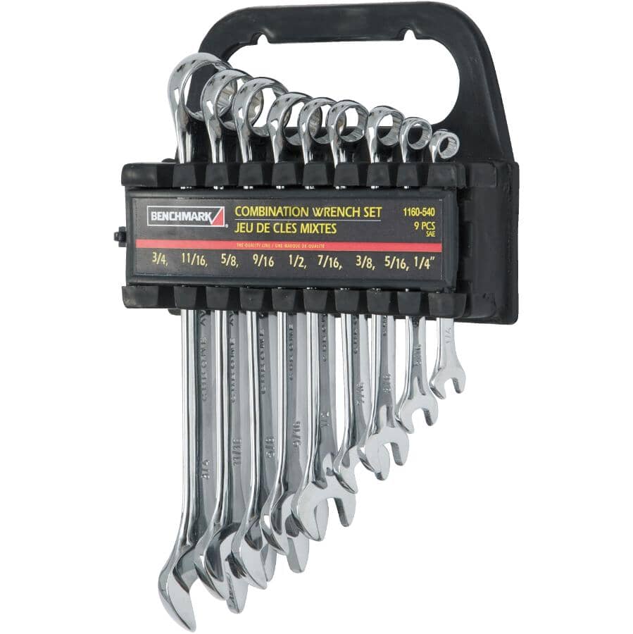 BENCHMARK 9 Piece 1/4" to 3/4" SAE Wrench Set | Home Hardware
