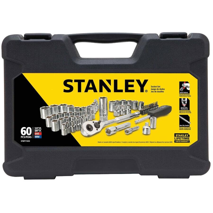 STANLEY 1/4" & 3/8" Drive Mechanic's Socket Set | Home Hardware