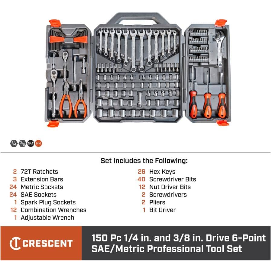 CRESCENT 150 Piece Mechanic Tool Set | Home Hardware