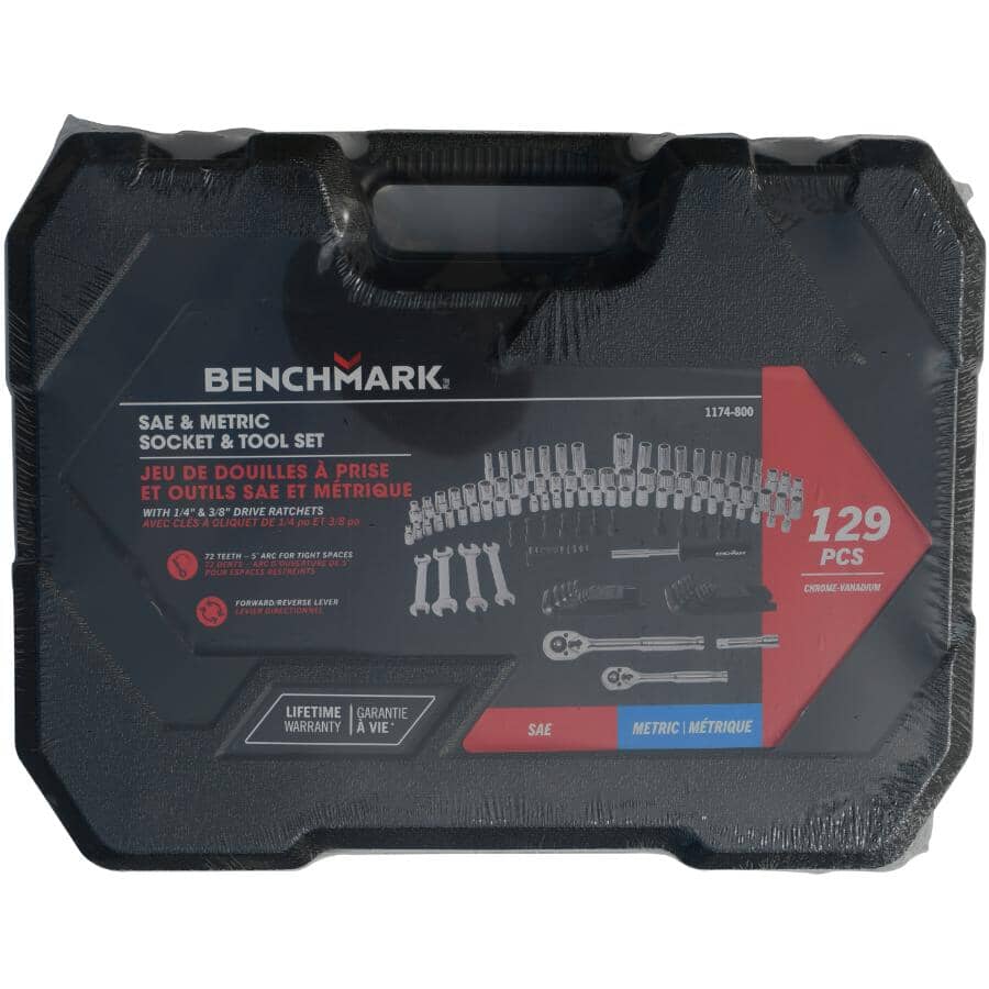BENCHMARK Metric / SAE Socket Set, for 1/4" and 3/8" Drive | Home Hardware