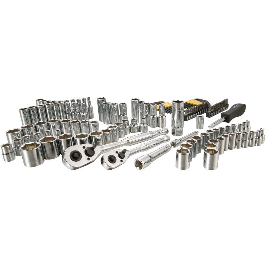 STANLEY 123 Piece Metric/SAE Socket Set, for 1/4" and 3/8" Drive | Home ...