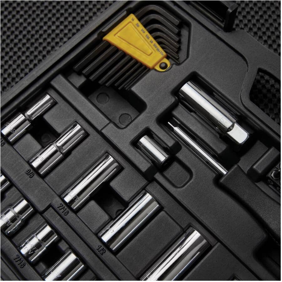 STANLEY 123 Piece Metric/SAE Socket Set, for 1/4" and 3/8" Drive | Home ...