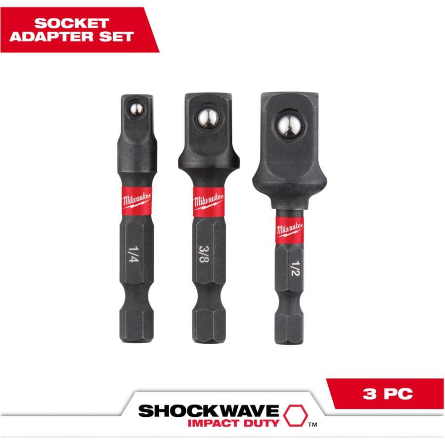 MILWAUKEE Shockwave Hex Shank Socket Adapter Set | Home Hardware