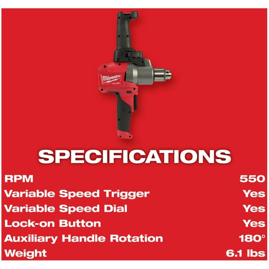 MILWAUKEE M18 Fuel 18V Multi-Purpose Mud Mixer | Home Hardware
