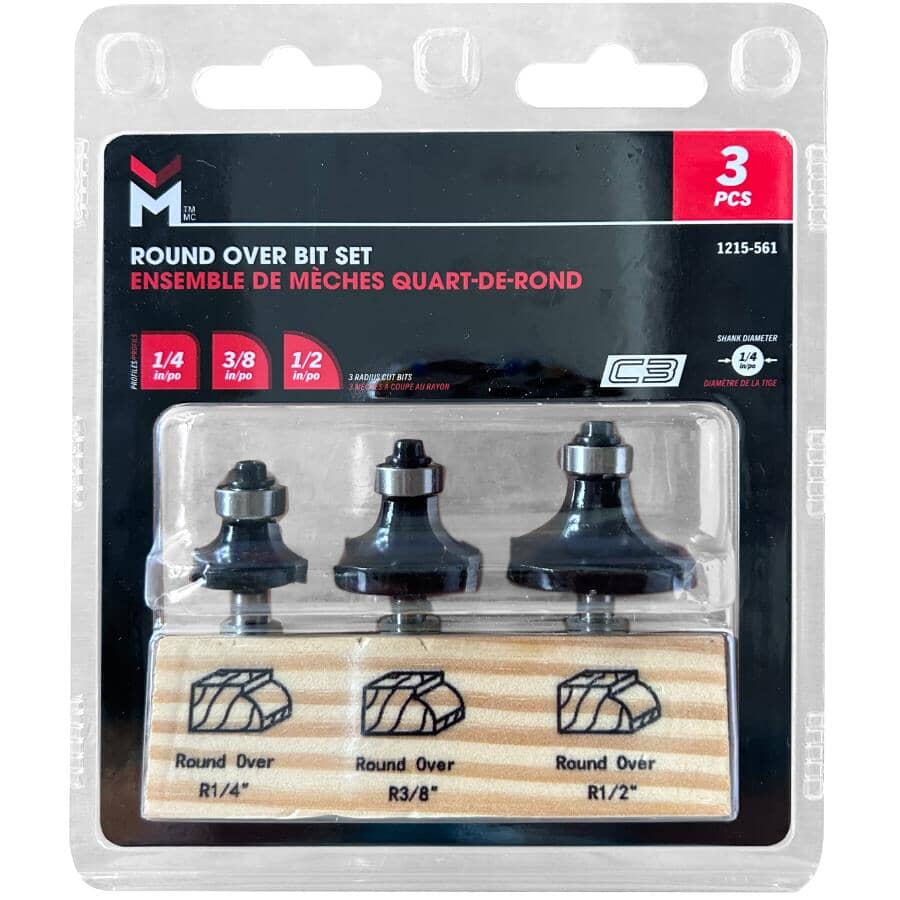 BENCHMARK 1/4" Round Over Carbide Router Bit Set | Home Hardware