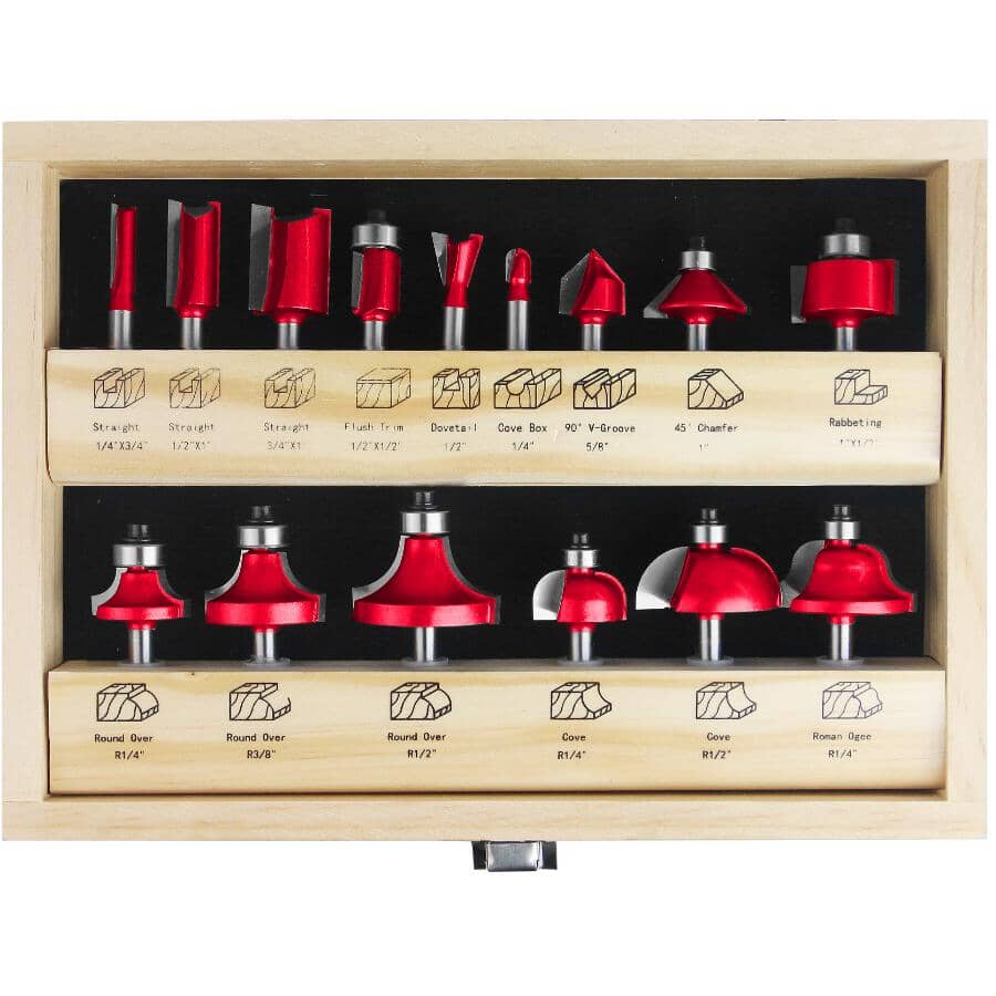 BENCHMARK 1/4" General Purpose Carbide Router Bit Set | Home Hardware