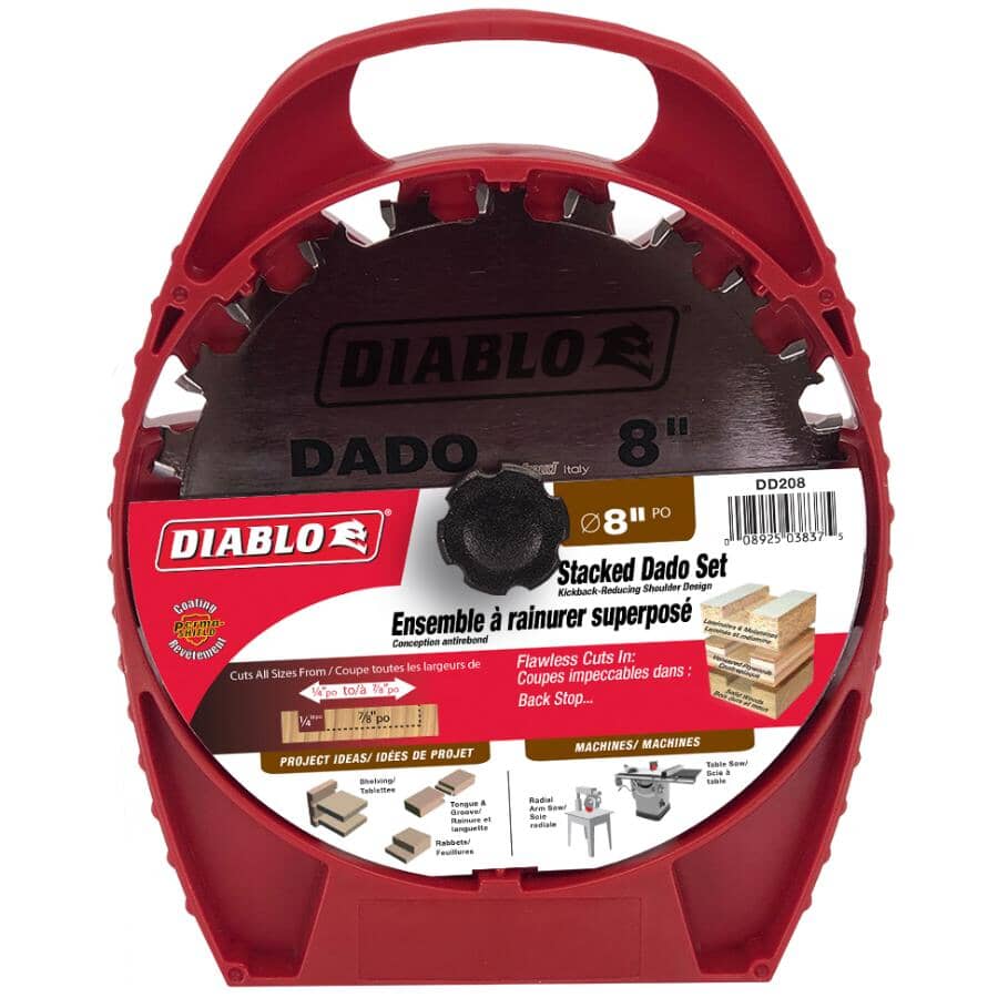 DIABLO 8" Stacking Dado Circular Saw Blade Set | Home Hardware