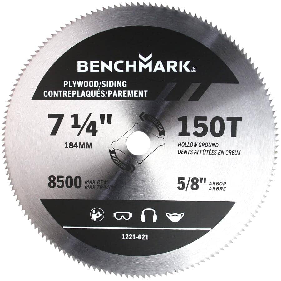 BENCHMARK 7-1/4" 150 Tooth Plywood Circular Saw Blade | Home Hardware