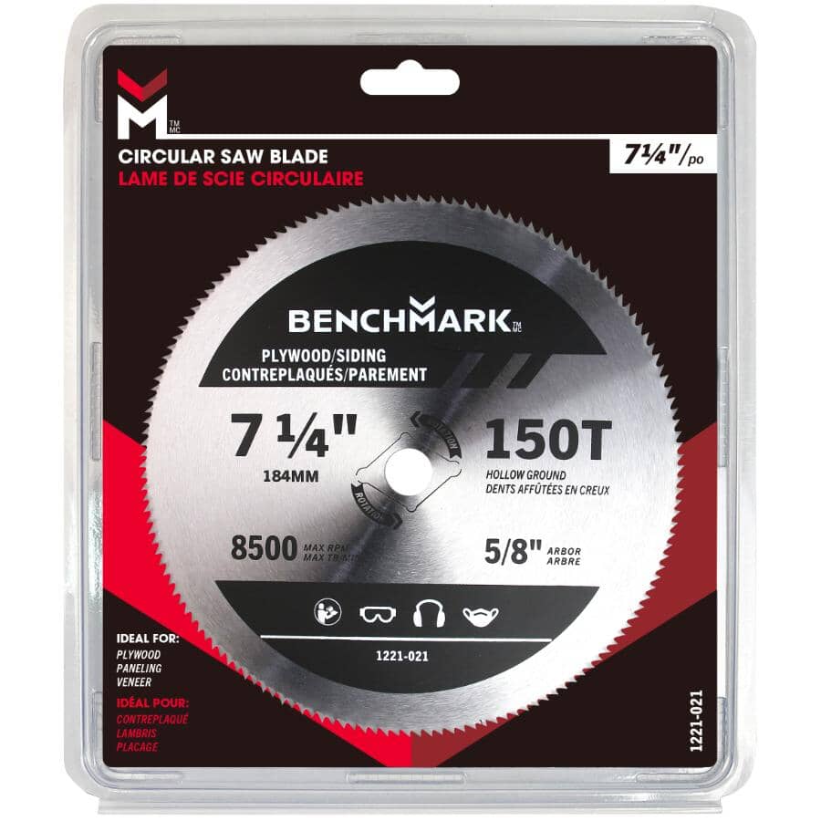 BENCHMARK 7-1/4" 150 Tooth Plywood Circular Saw Blade | Home Hardware