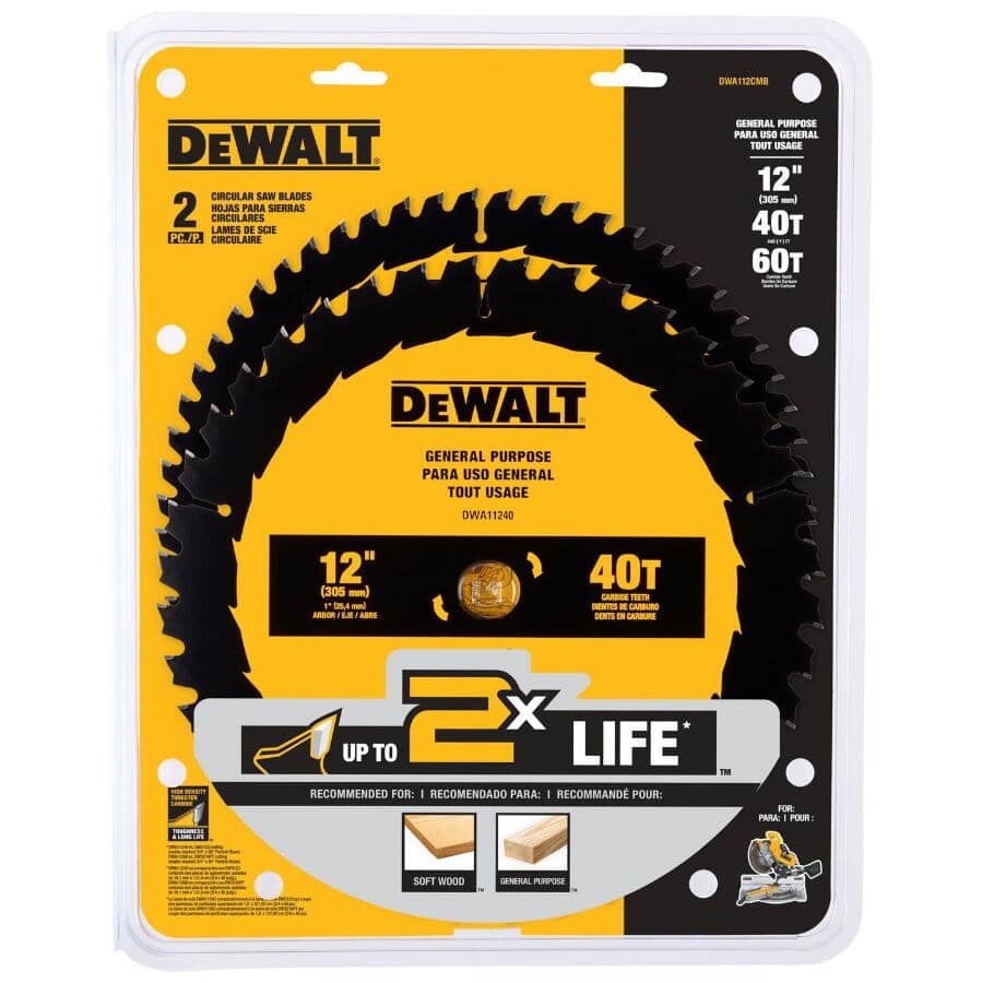 DEWALT 12" Circular Saw Blade Set | Home Hardware
