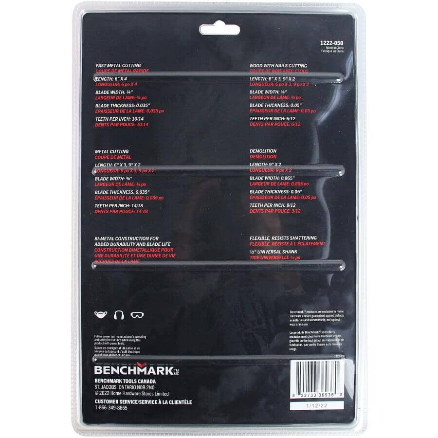 BENCHMARK Multi Purpose Reciprocating Blade Set | Home Hardware