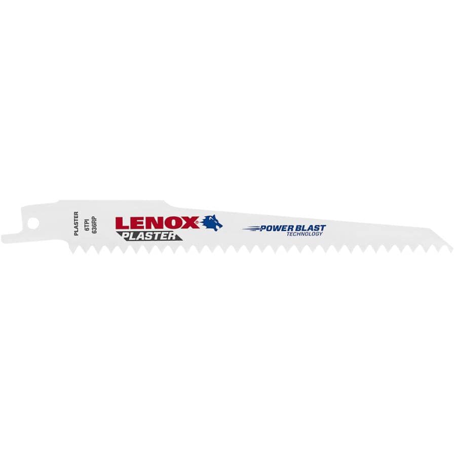 Lenox 6" 6 Tooth Bi-Metal Plaster Reciprocating Saw Blade | Home Hardware